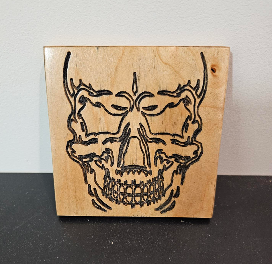 Skull Coaster – Sharpline Woodworks Art Store
